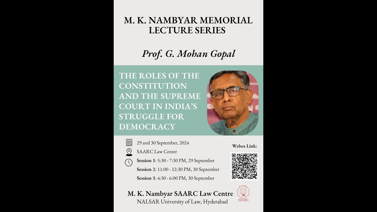 The Roles of the Constitution and the Supreme Court in India’s Struggle for Democracy | Mohan ...
