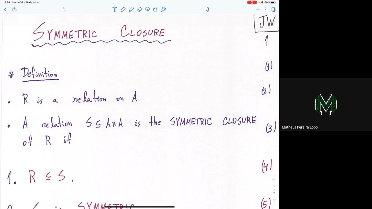 Fecho Simétrico e Transitivo - YouTube