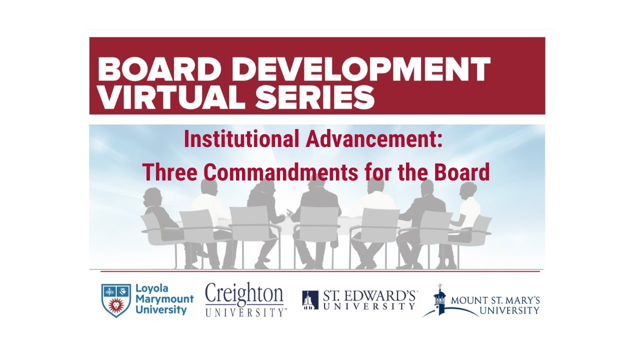 Board Development Series 6: Institutional Advancement - YouTube