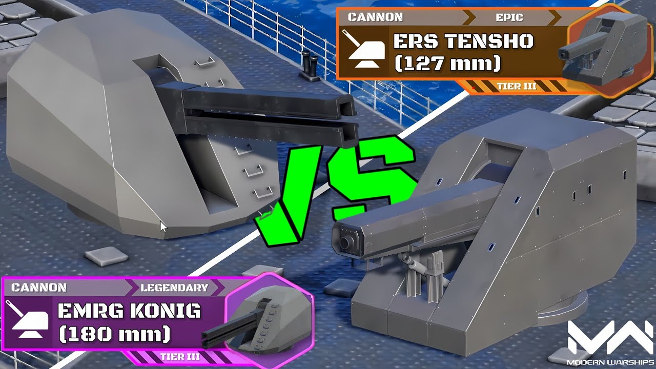 New Railgun ERS Tensho (127mm) VS EMRG Konig (180mm) | Cannon ...