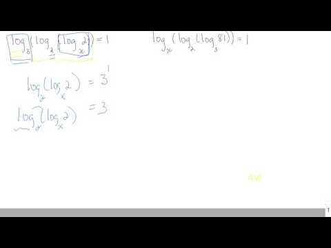 PC12 Unit 4 Simplifying Nested Logarithms - YouTube