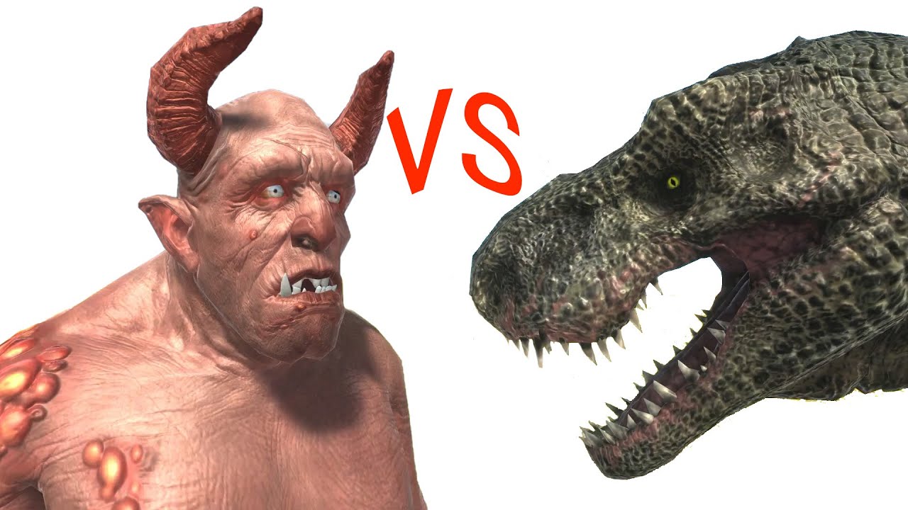 Long Battle 1vs1 ARBS｜Ogre Lord VS T-Rex -- Animal Revolt Battle ...