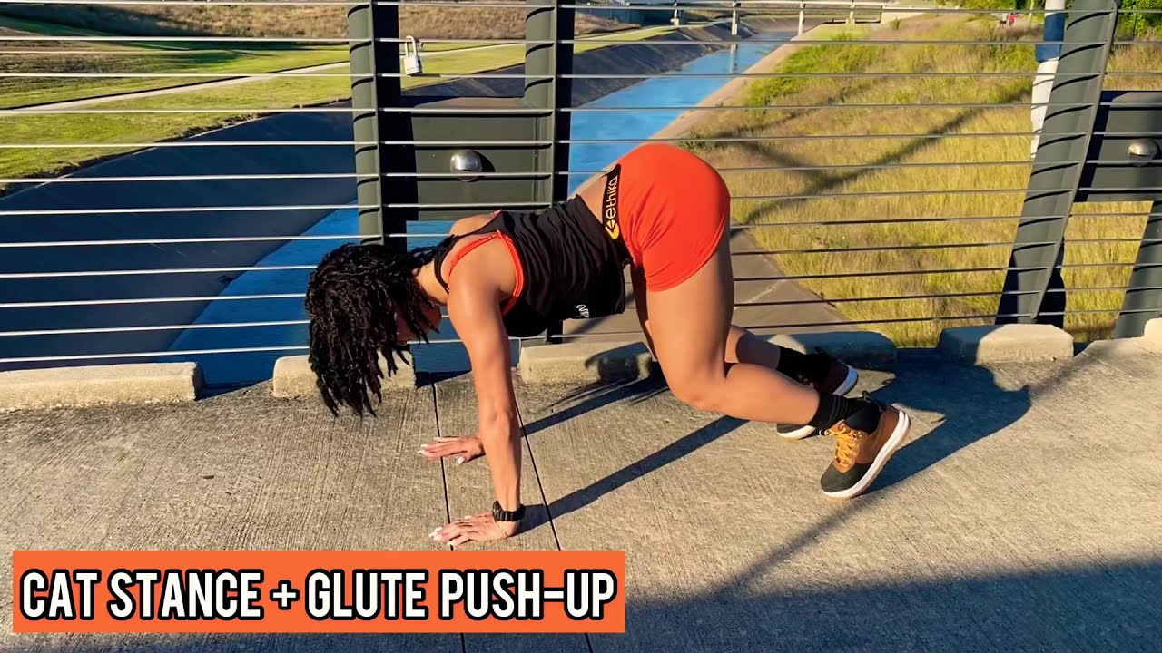 Cat Stance + Glute Push-up - YouTube