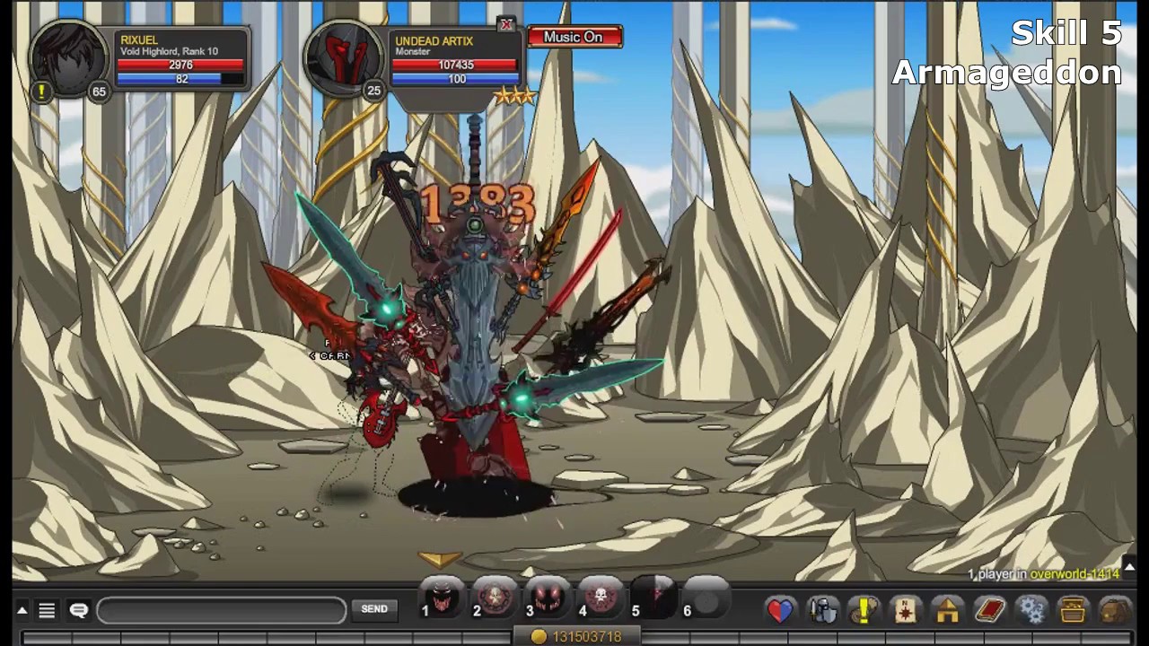 AQWorlds Void Highlord Skill Animations - YouTube