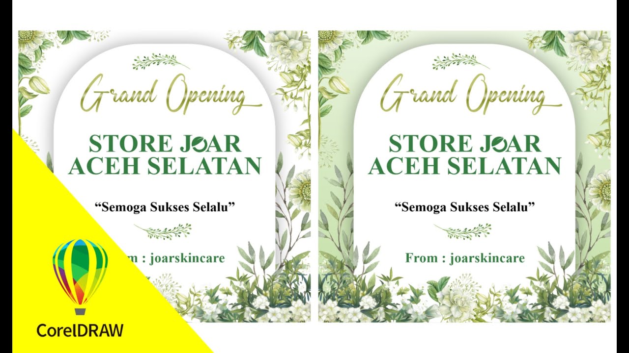 Papan Bunga Digital Printing CRD Belajar CorelDRAW BeStarsGo - YouTube