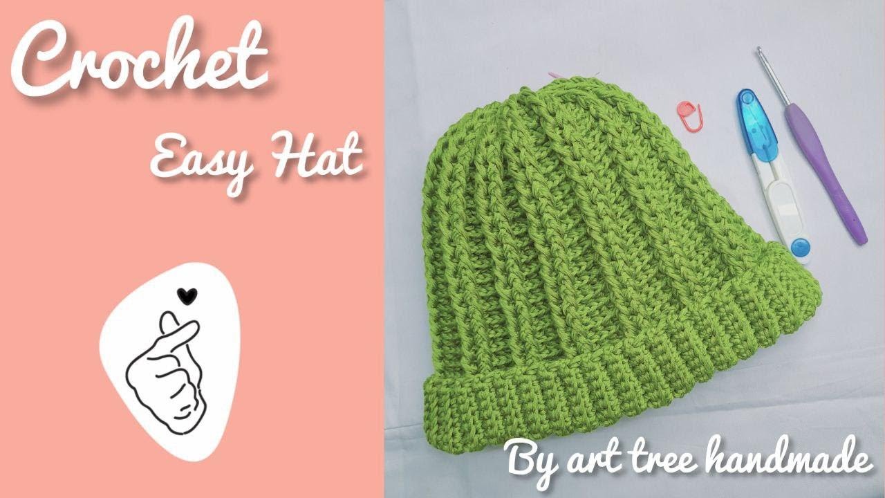 How to Crochet Easy Hat / Crochet Hat for adult men and women tutorial ...
