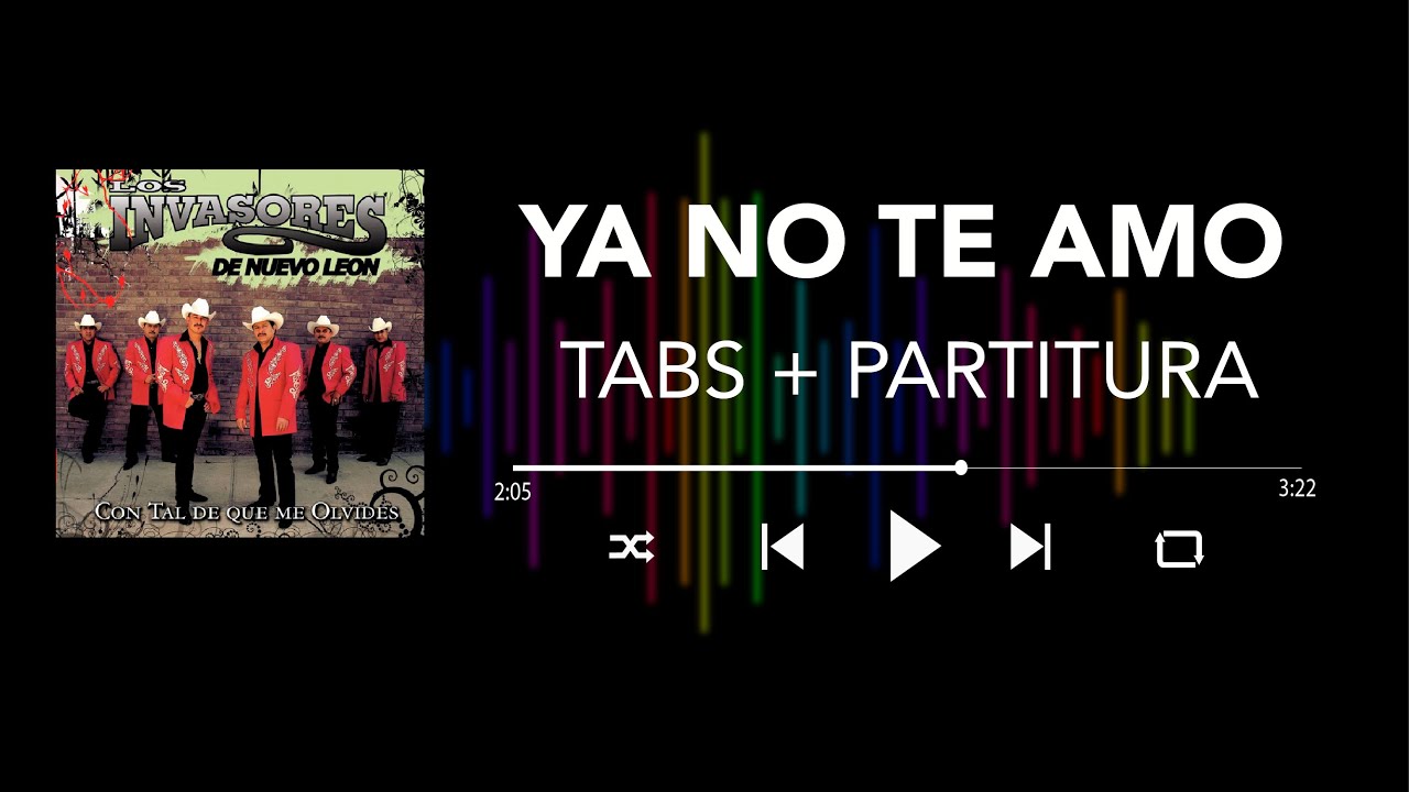 Los Invasores de Nuevo León - Ya No Te Amo (Bass Cover/ Tabs ...