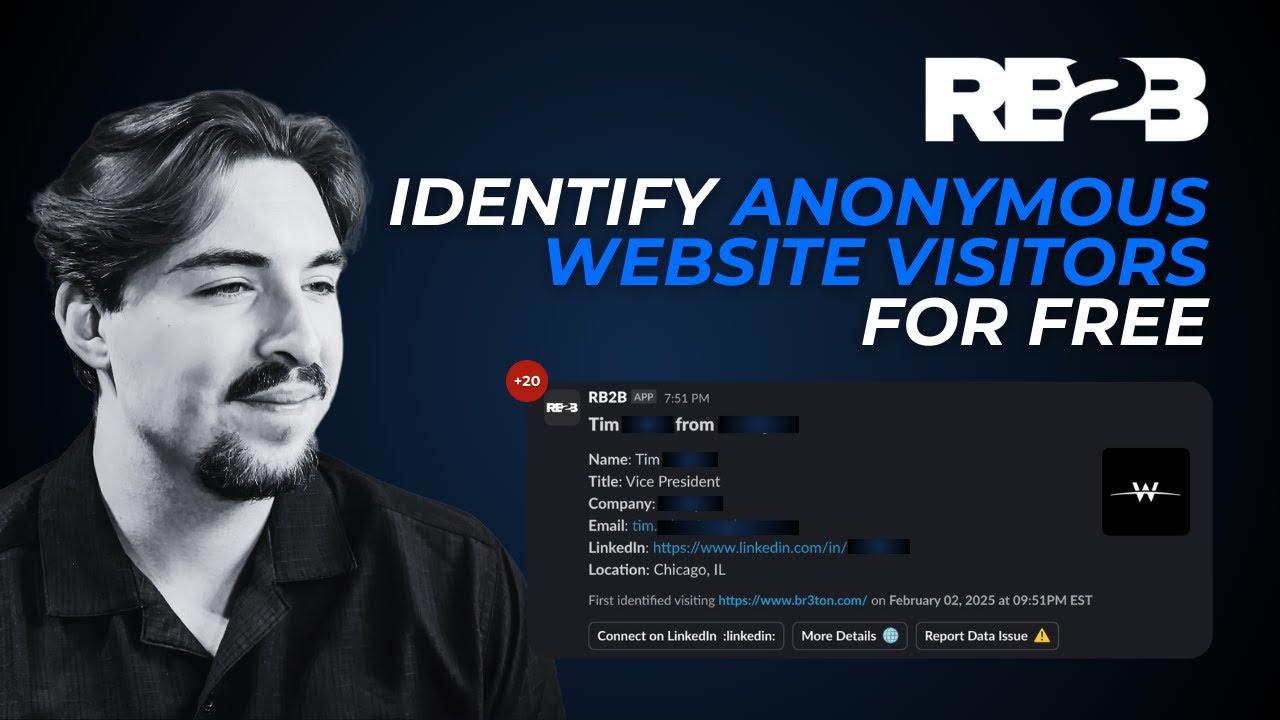 How to Identify Anonymous Website Visitors for FREE (RB2B Guide) - YouTube