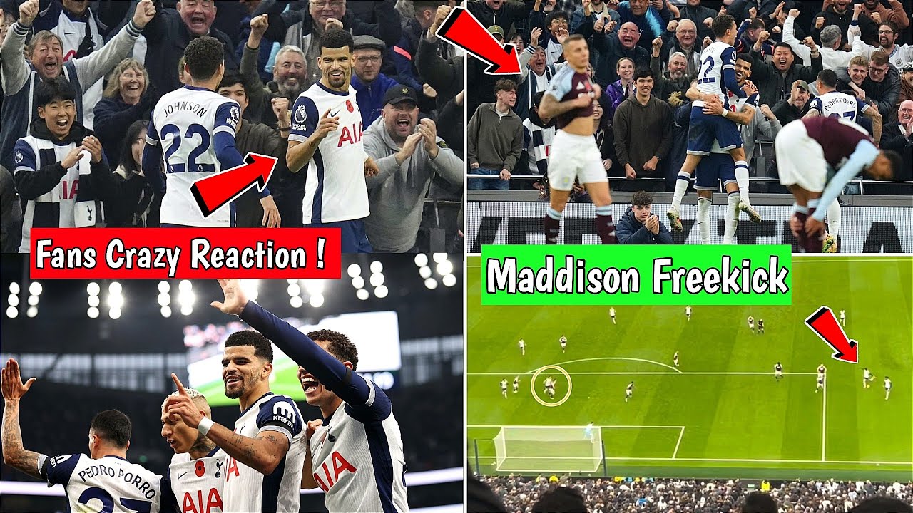 "Tottenham Fans React to Thrilling 4-1 Comeback Win Against Aston Villa ...