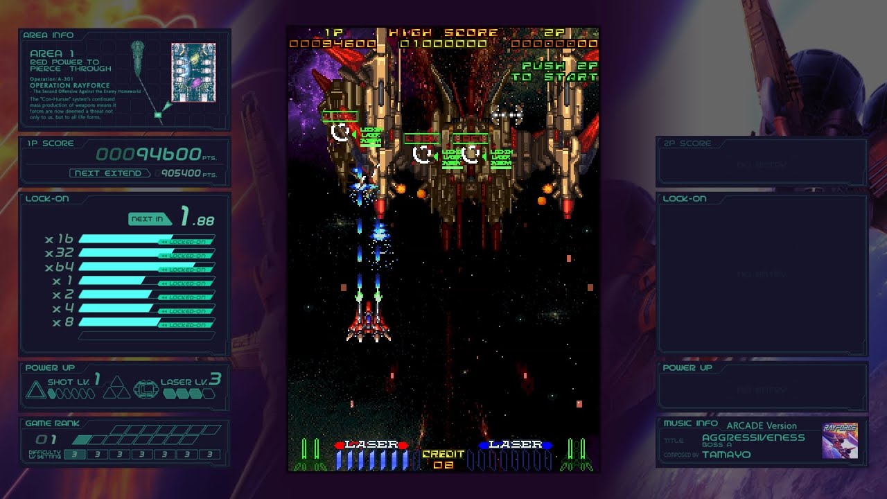 Ray'z Arcade Chronology - RayForce Playthrough ONPSX Gameplay | PS5 ...