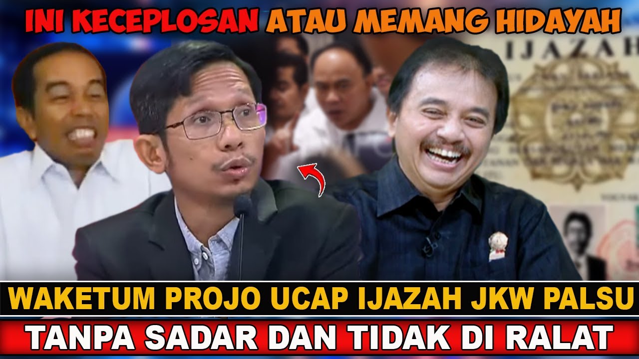 KECEPLOSAN,.!! WAKETUM PROJO UCAP IJAZAH JKW PALSU,.!! INI SALAH UCAP ...