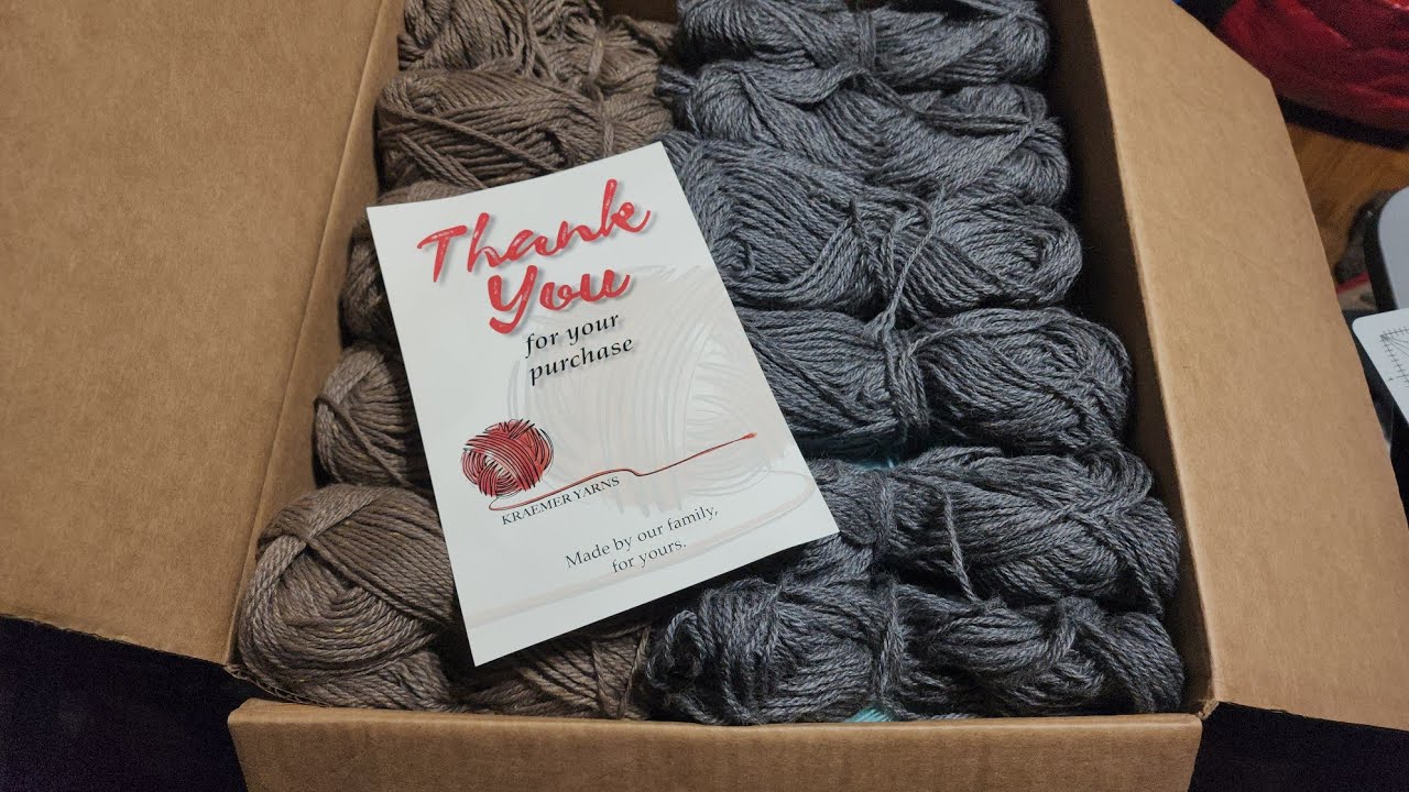 Kraemer yarns 10 pound mystery box unboxing. #yarn - YouTube