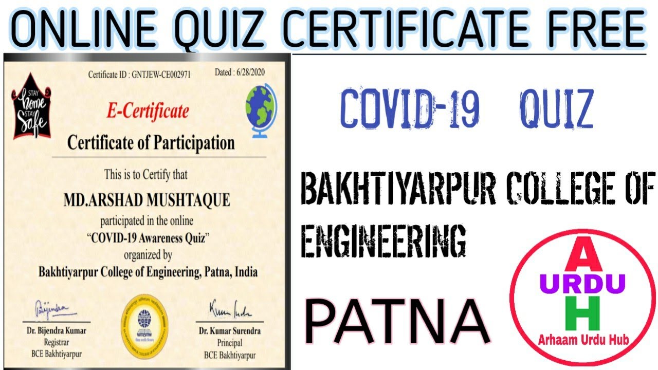 ONLINE QUIZ|COVID-19 QUIZ|AWARENESS QUIZ ON COVID-19|FREE ONLINE ...