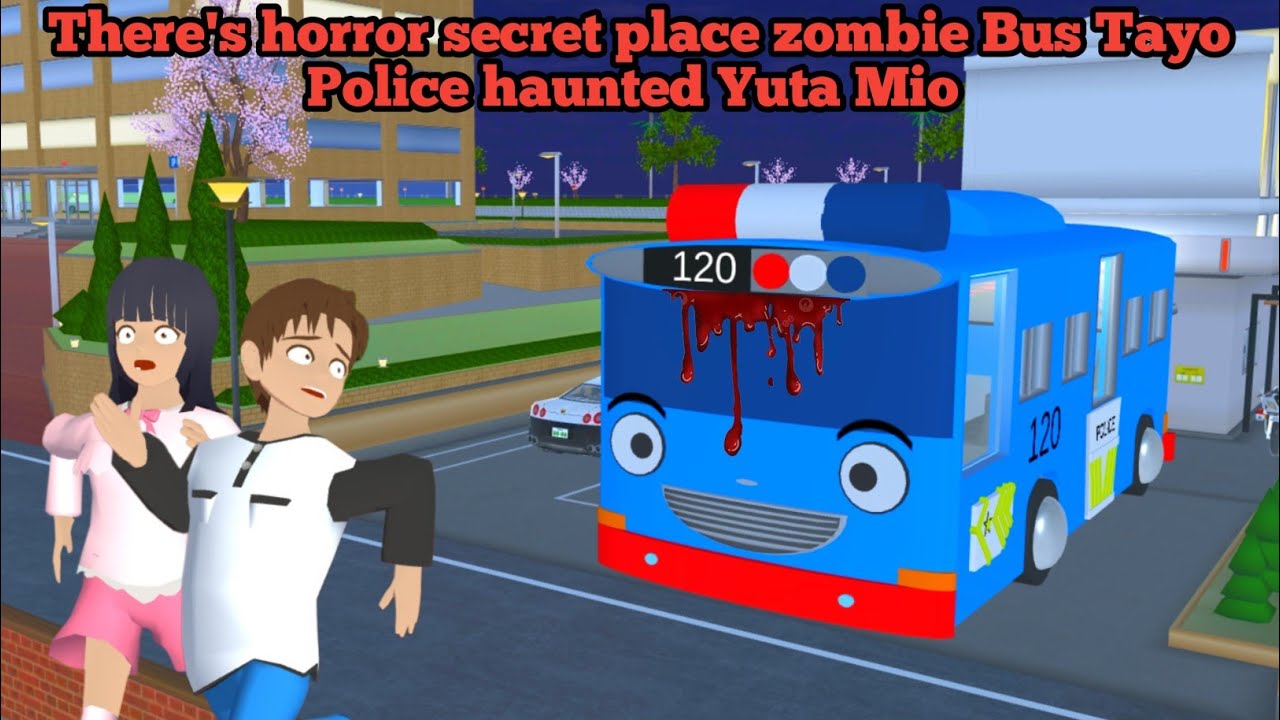 There's horror secret place zombie Bus Tayo Police haunted Yuta Mio 😱 ...