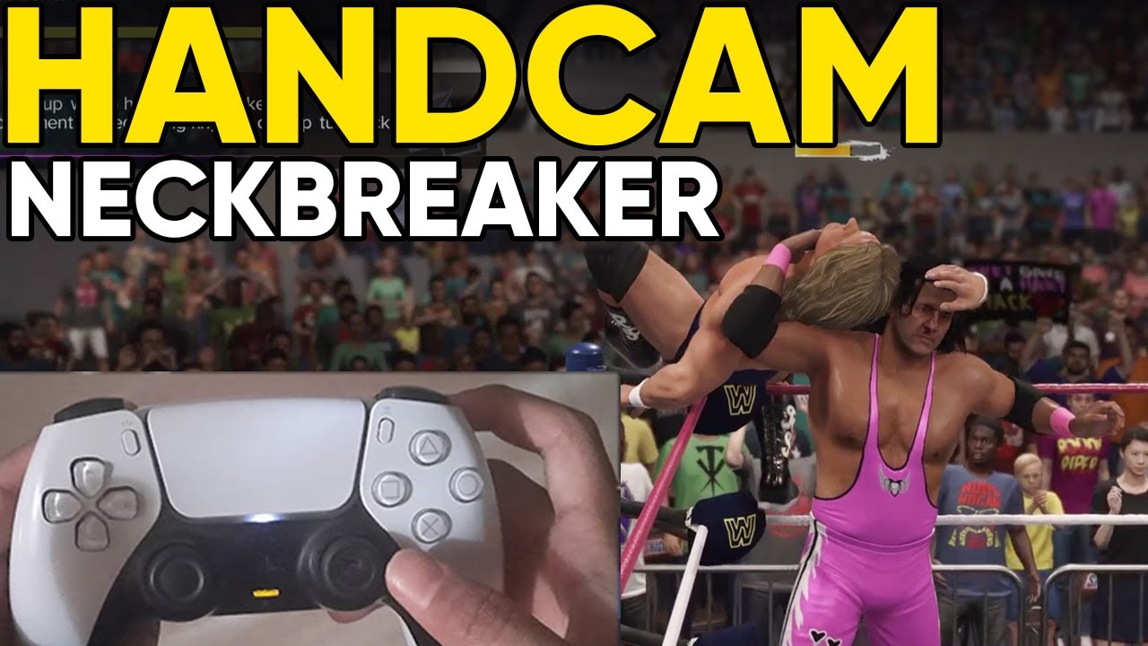 HANDCAM - Follow that up with a huge Neckbreaker! Opponent seated ...