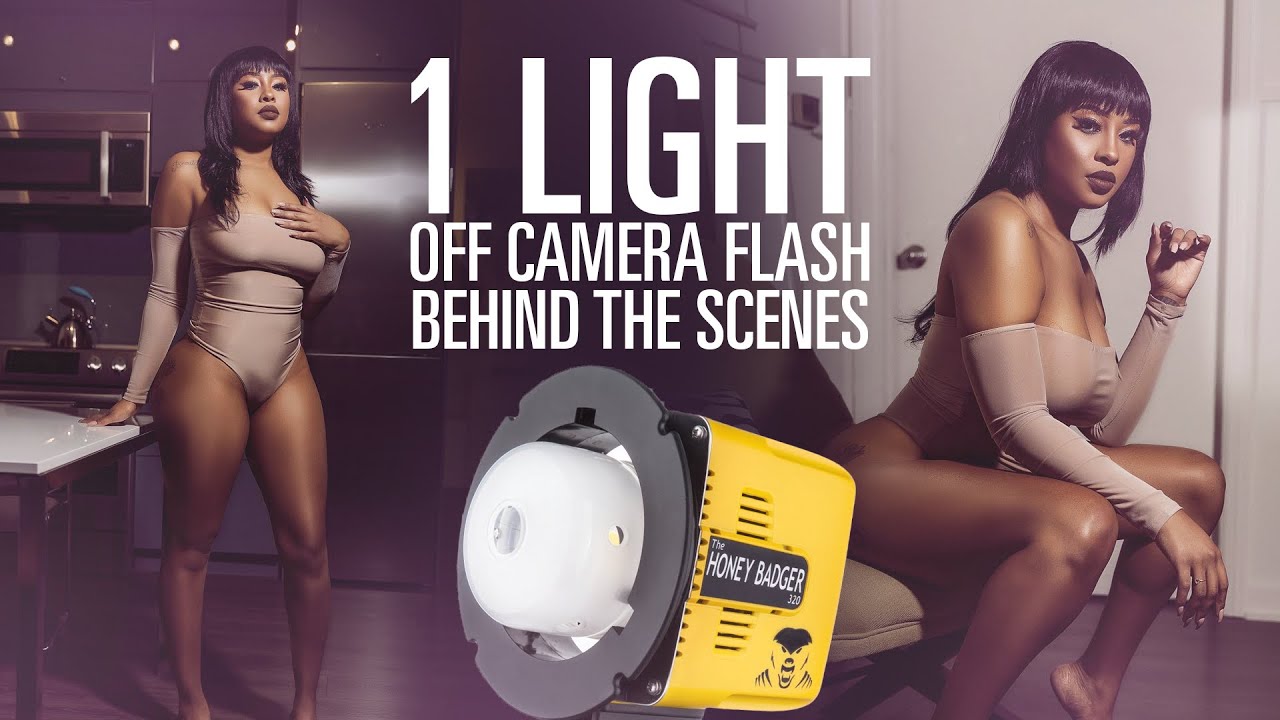 BTS Hard Light Photoshoot w/ Drea | Off Camera Flash | Sony A7III | Interfit Honey Badger - YouTube