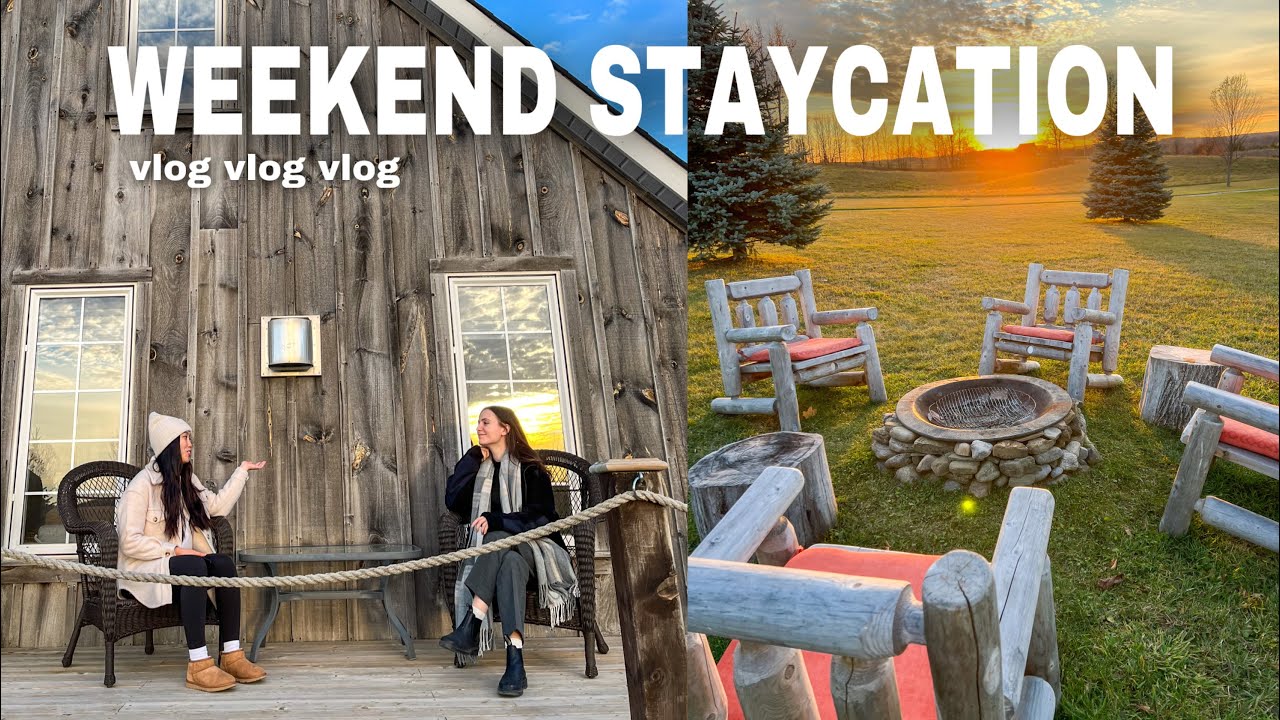 VLOG: FALL STAYCATION in Ontario🍂🪵| AirBnB Tour, Feeding Horses, Star ...