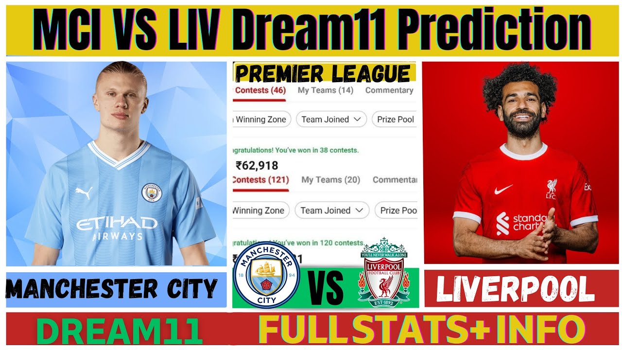 MCI VS LIV Dream11 Team | MCI VS LIV Dream11 Prediction | Manchester ...