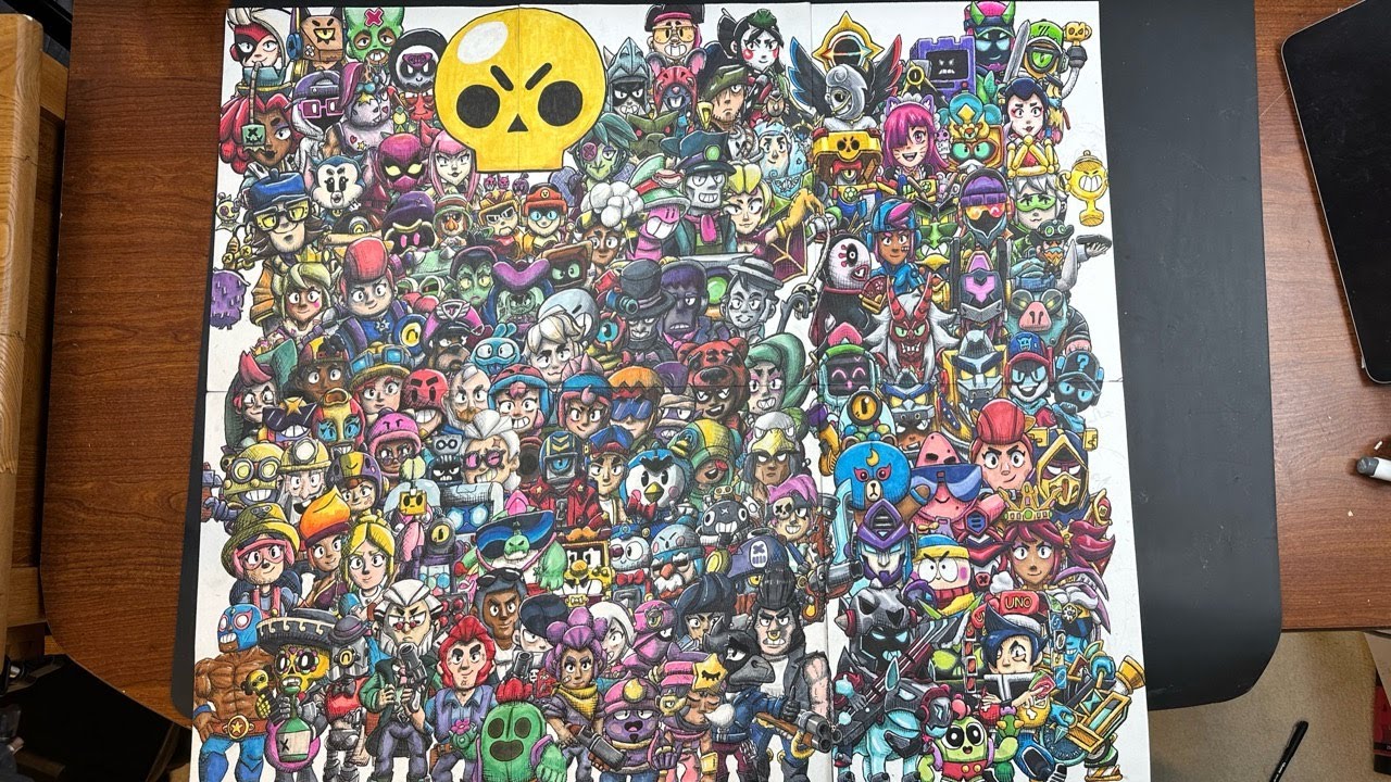 Drawing EVERY Brawl Stars Skin - Intergalactic Griff - YouTube