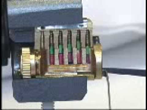 Practice Lock Stand for CutAway Practice Locks - the Cyclops - YouTube