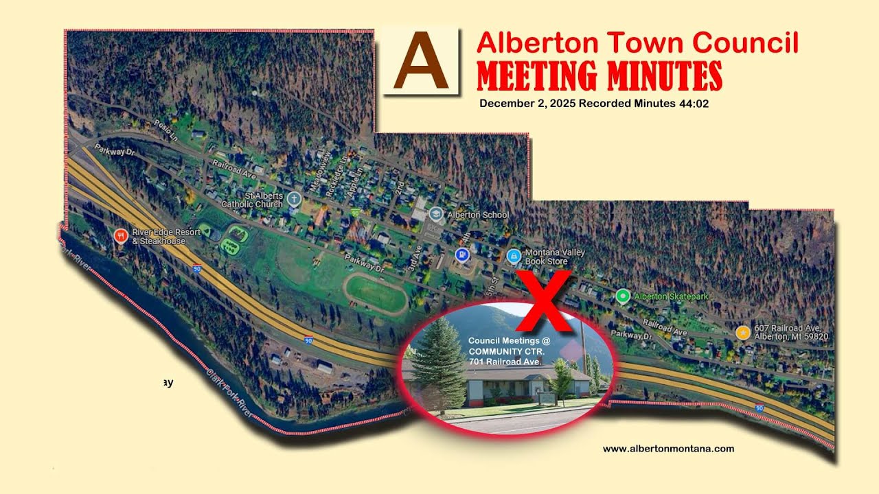 Dec 2nd Town Council Mtg Alberton MT 2025 - YouTube