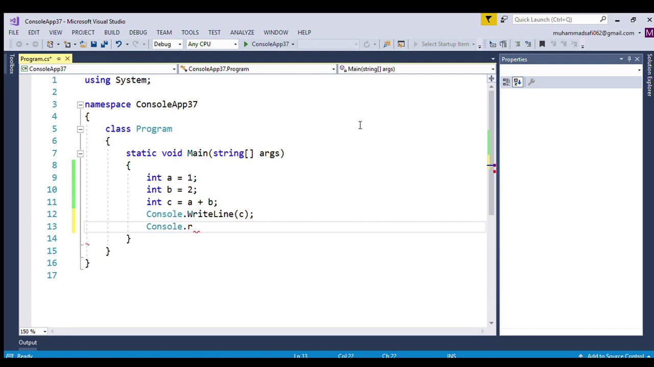 HOW TO ADD TWO INTEGER IN C#.NET BY EASY METHOD(c#) - YouTube