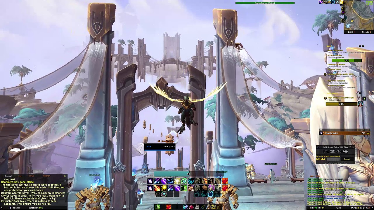 World of Warcraft all druid forms flying with Kyrian wings - YouTube