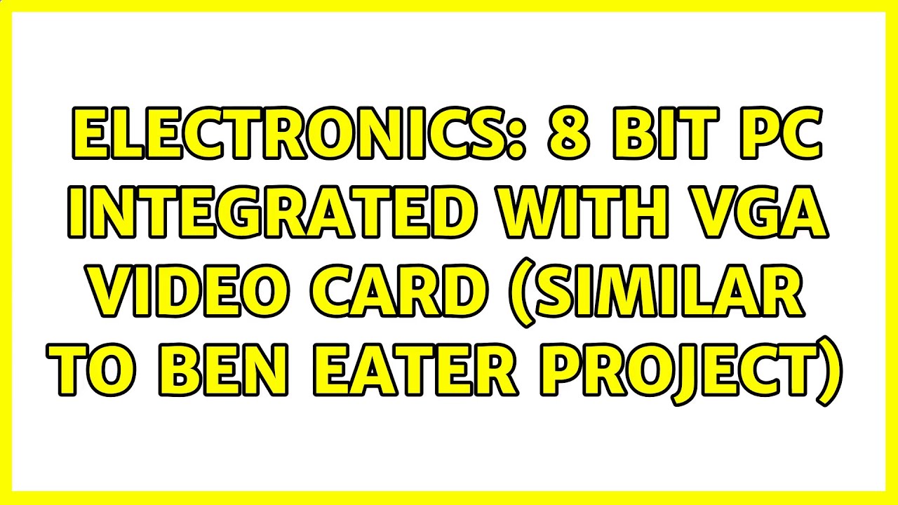 Electronics: 8 bit PC integrated with VGA video card (similar to ben ...