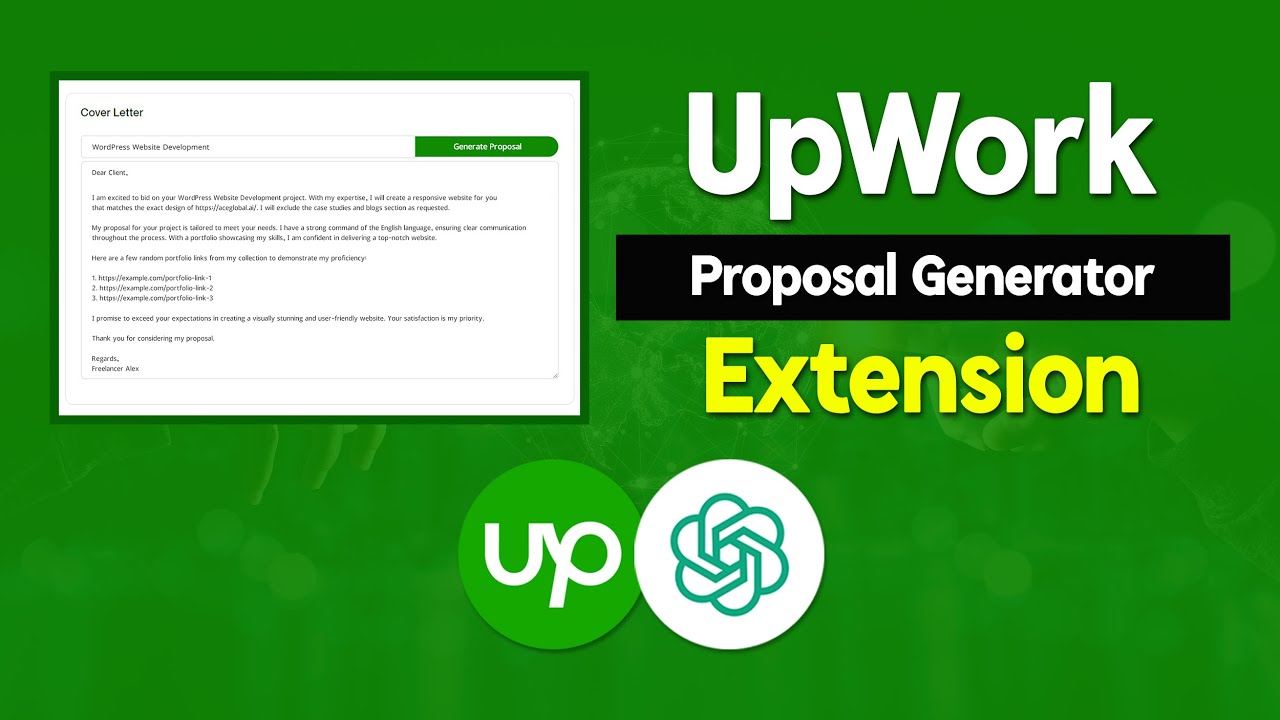 AI Cover Letter Generator Chrome Extension for UpWork || UpWork Cover ...
