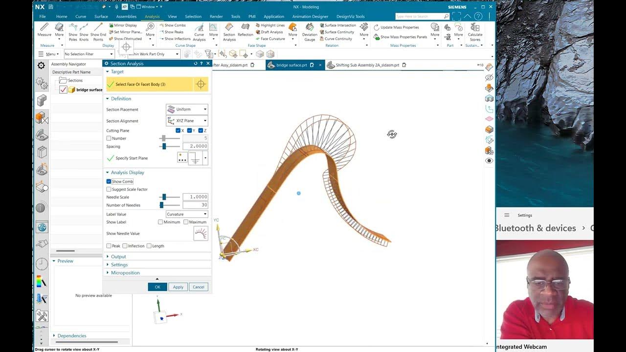 Siemens NX 2212 - Bridge Surface Curves - YouTube