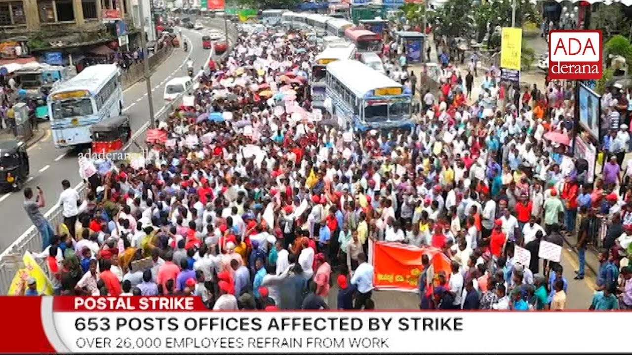 8th day of postal strike - workers in protest (English) - YouTube