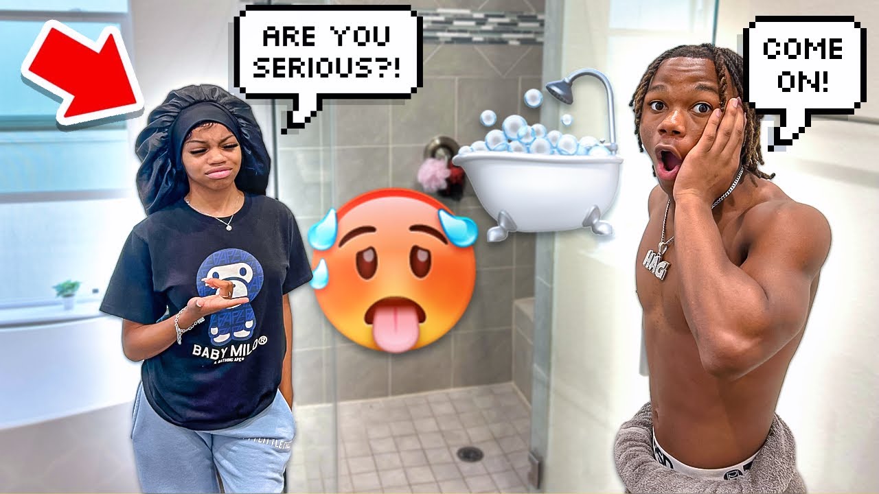 I Asked Lauryn To Get In The Shower 🧼prank On Treyvon … He Did This
