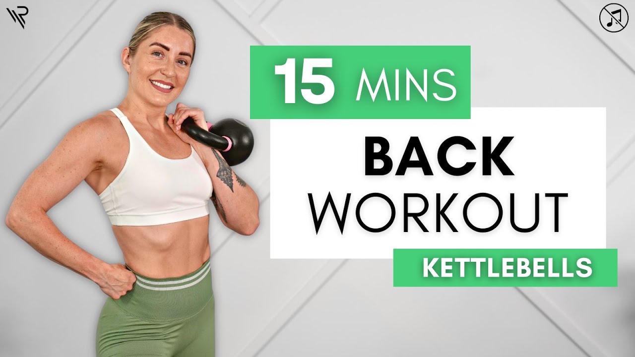 15 MIN BACK Focused Kettlebell Workout (traps, lats, rhomboids, and ...