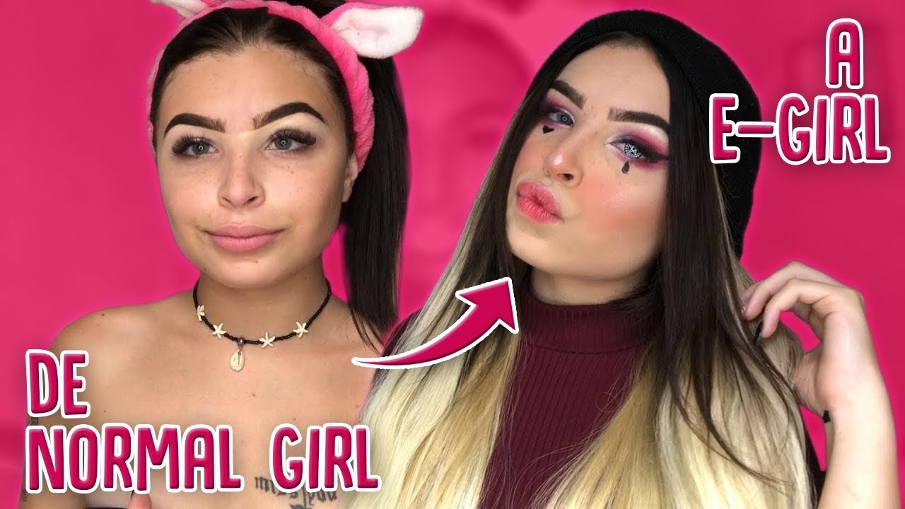 E-GIRL MAKEUP! *me transformei em e-girl?* - YouTube