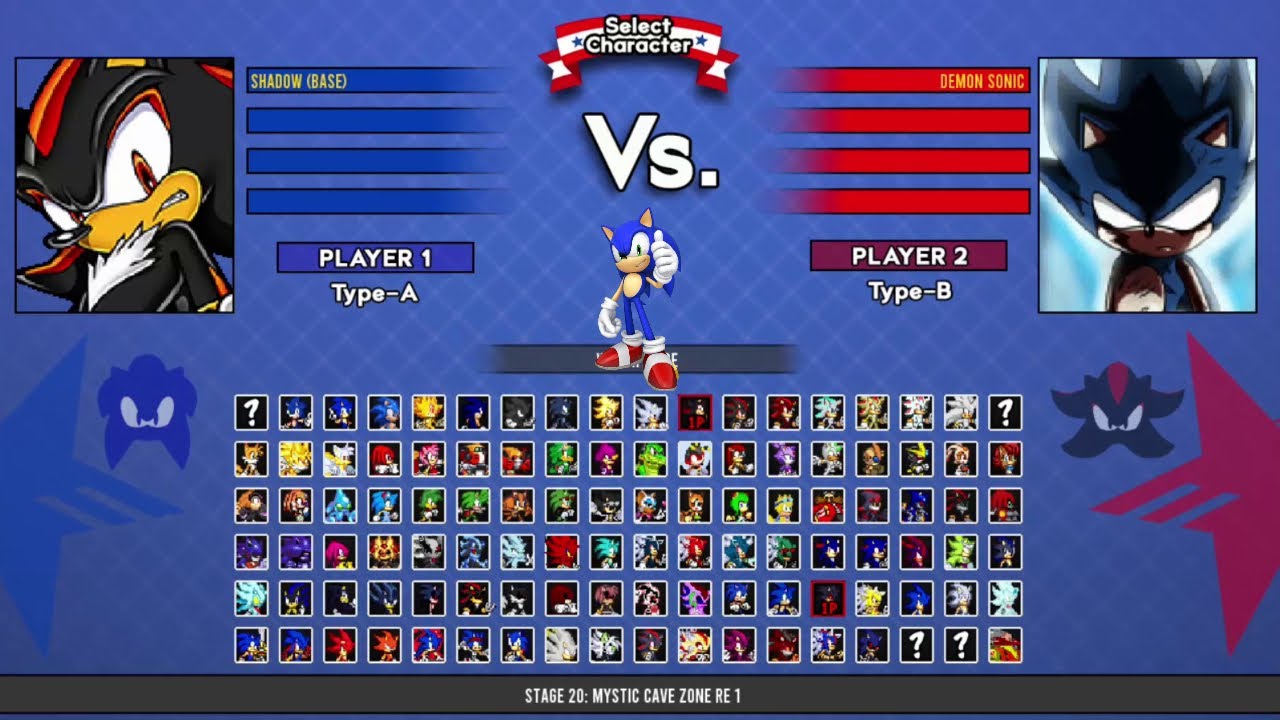 Shadow VS Demon Sonic I Sonic Battle MUGEN HD - YouTube