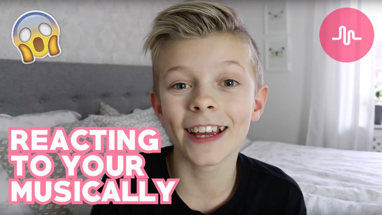 REACTING TO FANS MUSICAL.LY'S | THEOZ - YouTube