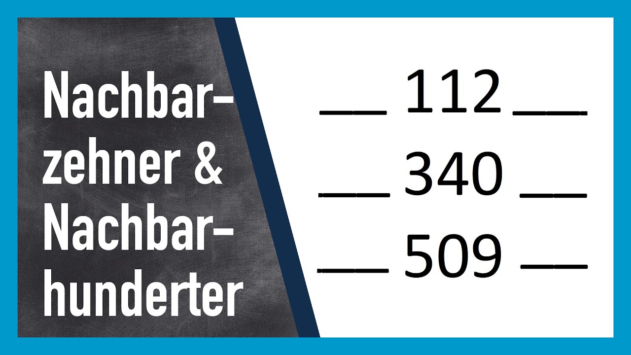 Nachbarzehner und Nachbarhunderter finden - YouTube
