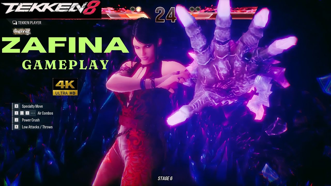 Tekken 8 ZAFINA 💪 Gameplay | Character Story | (4k Ultra HD ) #tekken8 ...
