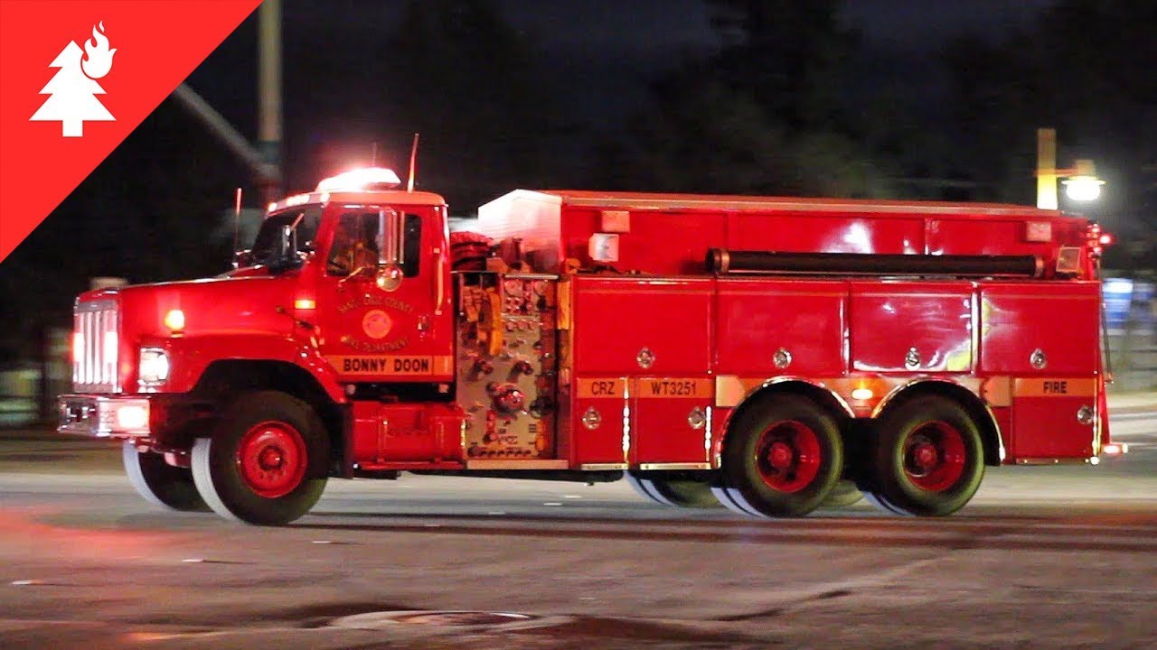 Fire Engines, CalFire, and Sheriffs Responding to a Wildfire! (Rincon ...
