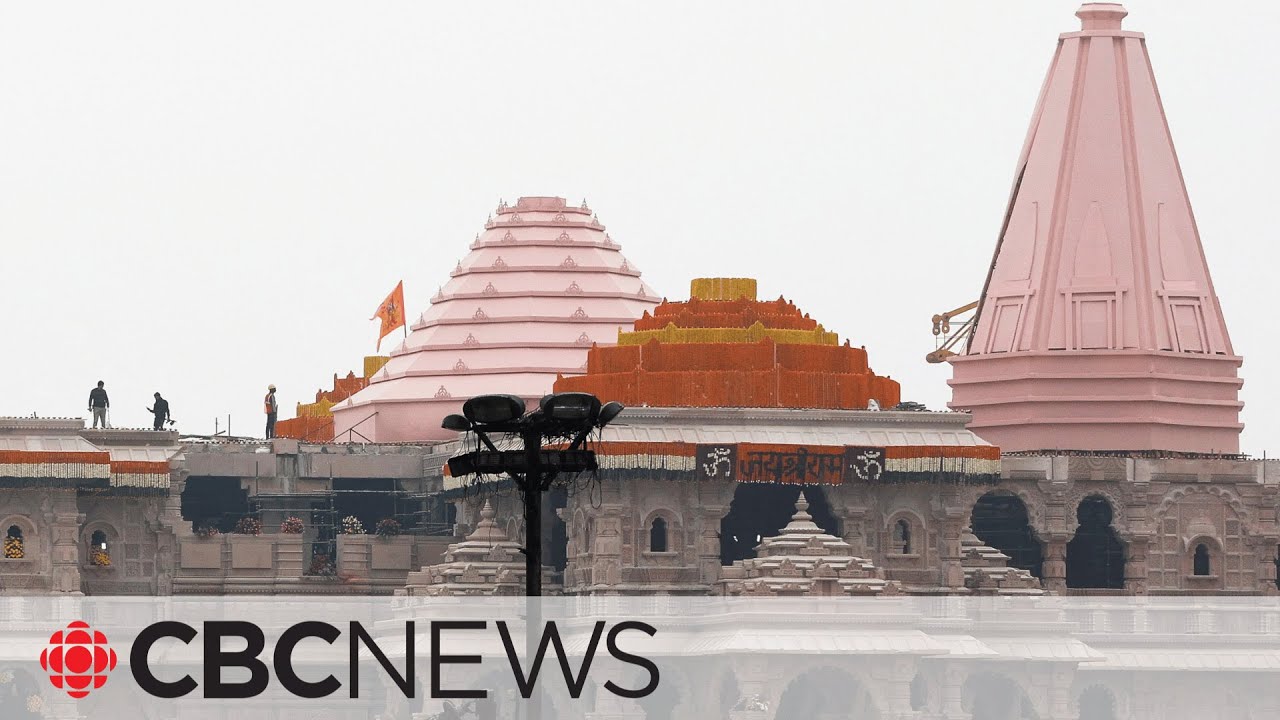 Religion, politics collide as new temple opens in northern India - YouTube