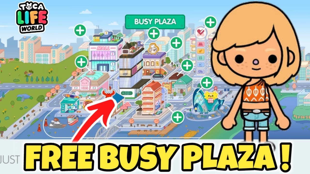 Free Busy Plaza Toca Boca Free Code || Free Code Toca Life World 2023 ...