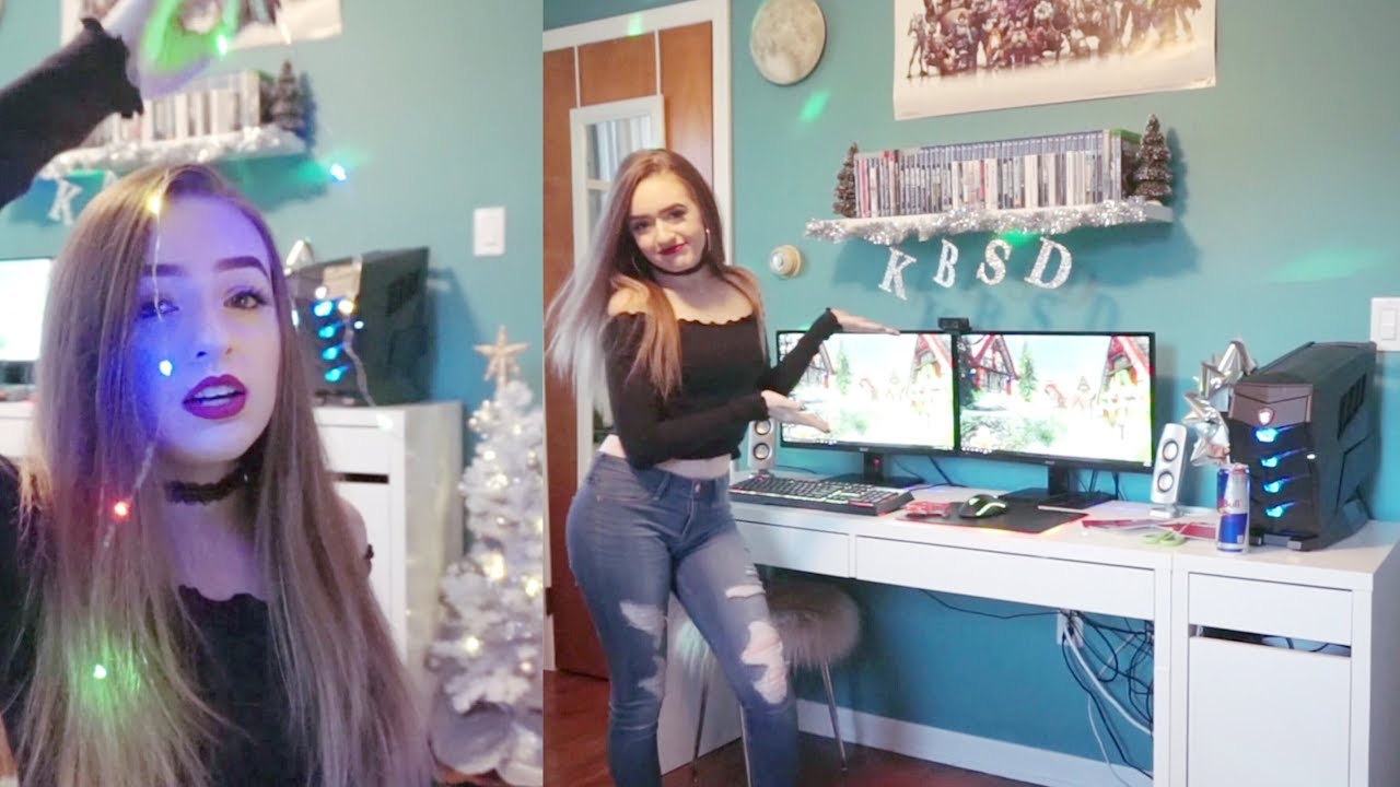 DECORATING MY GAMING SETUP FOR CHRISTMAS - YouTube
