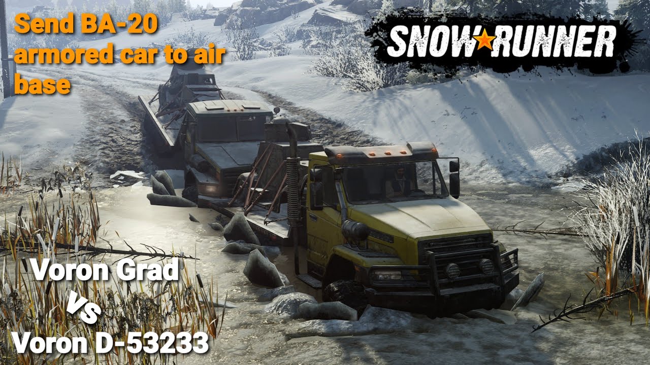 Send BA20 armored car to air base-SnowRunner|xbox one x gameplay - YouTube