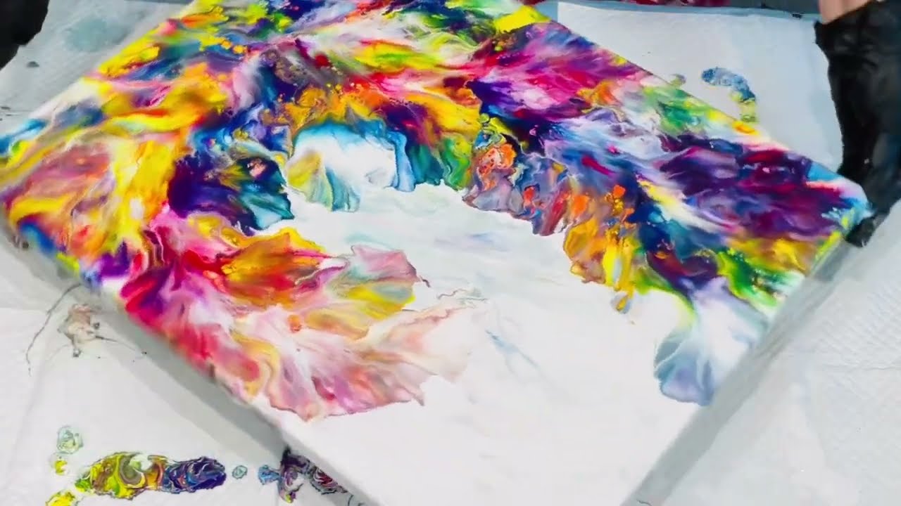 WOW 🤩 SUPER SPECIAL RAINBOW 🌈 WAVE REVISITED ~ ABSTRACT FLUID ART ...