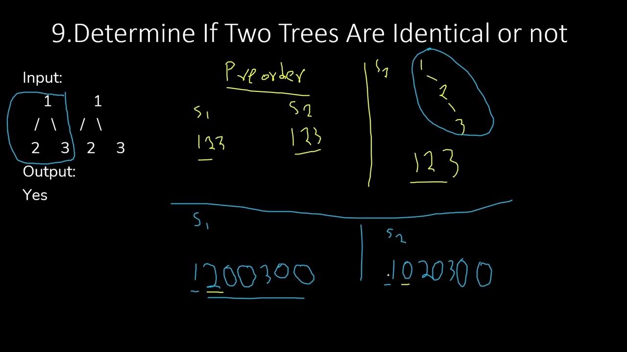 9.Determine if two trees are identical | Tree | Python | GFG | Must Do Coding Interview ...