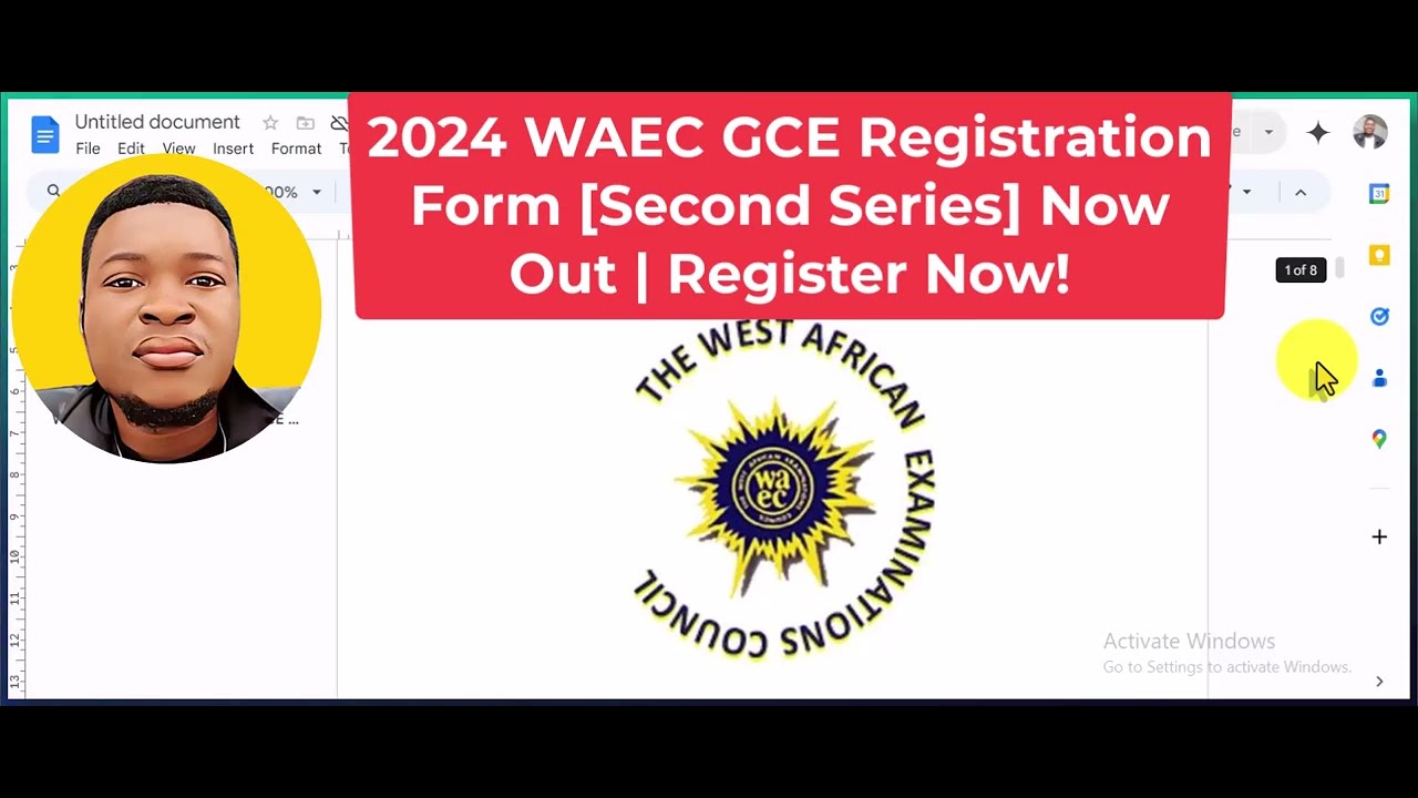 2024 WAEC GCE Registration Form [Second Series] Now Out | Register Now ...