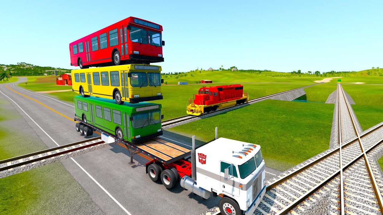 TRANSPORTING PIXAR CARS & FRUITS WITH COLORED & JOHN DEERE vs CLAAS vs ...