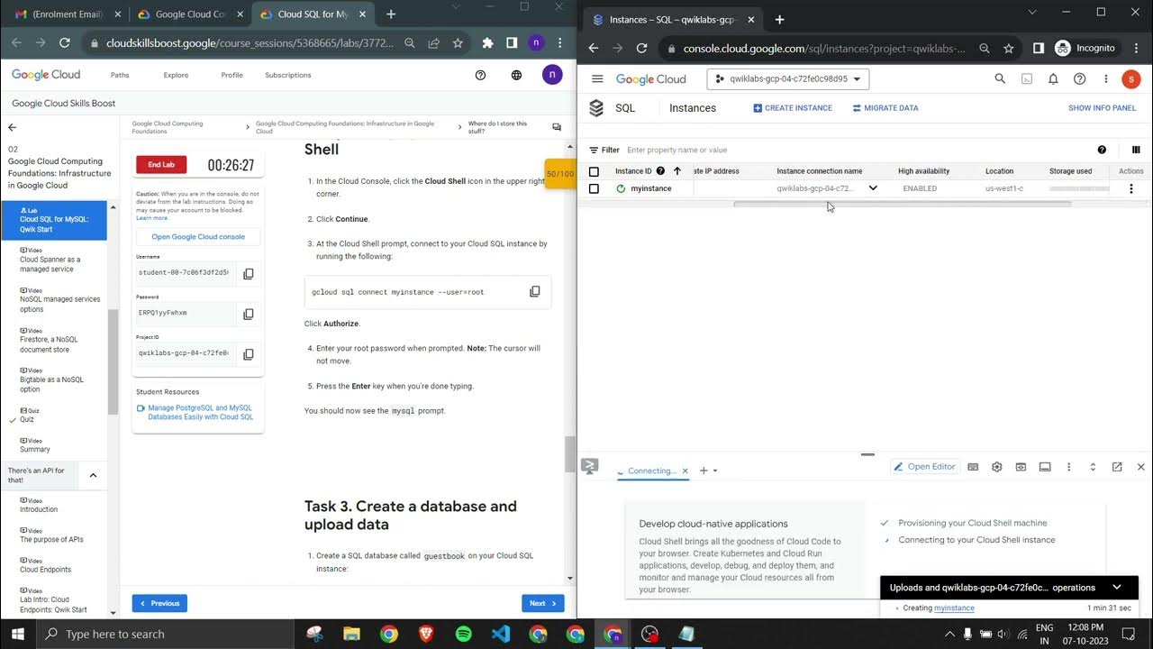 GSP151 Cloud SQL for MySQL: Qwik Start #qwiklabs - YouTube