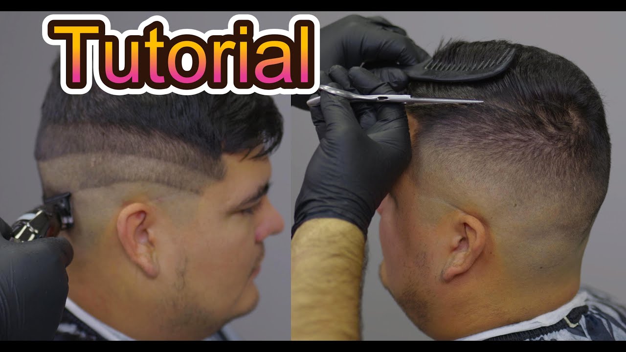 Tutorial razor fade , scissors cut, full haircut - YouTube