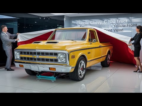 First Look: Iconic Yellow 2025 Chevy C10 Pickup Truck – Classic Front ...